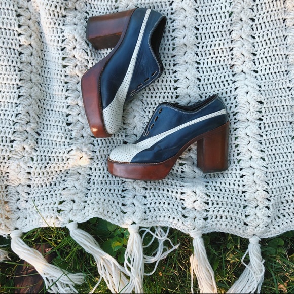 Nunn Bush | Shoes | Vintage Nunn Bush 7s Platform Oxford Shoes Size 8 ...